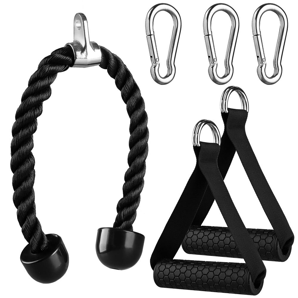 fitness diy Tricep Rope Push Pull Down Cord Cable ... – Vicedeal