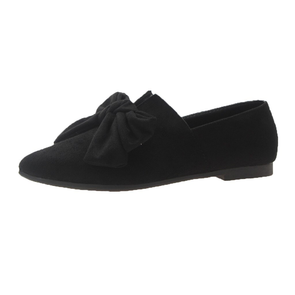 SAGACE Woman Shoes Solid Color Flock Bow Flats Sum... – Vicedeal