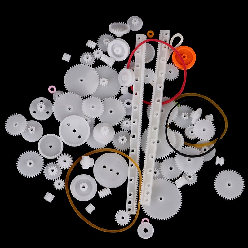 75PCS/set Plastic Gear Rack Pulley Belt Worm Gear ... – Grandado