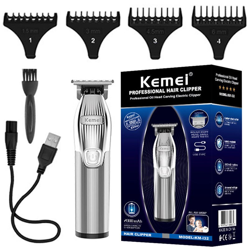 Original kemei cordless rechargeable hair trimmer ... – Vicedeal