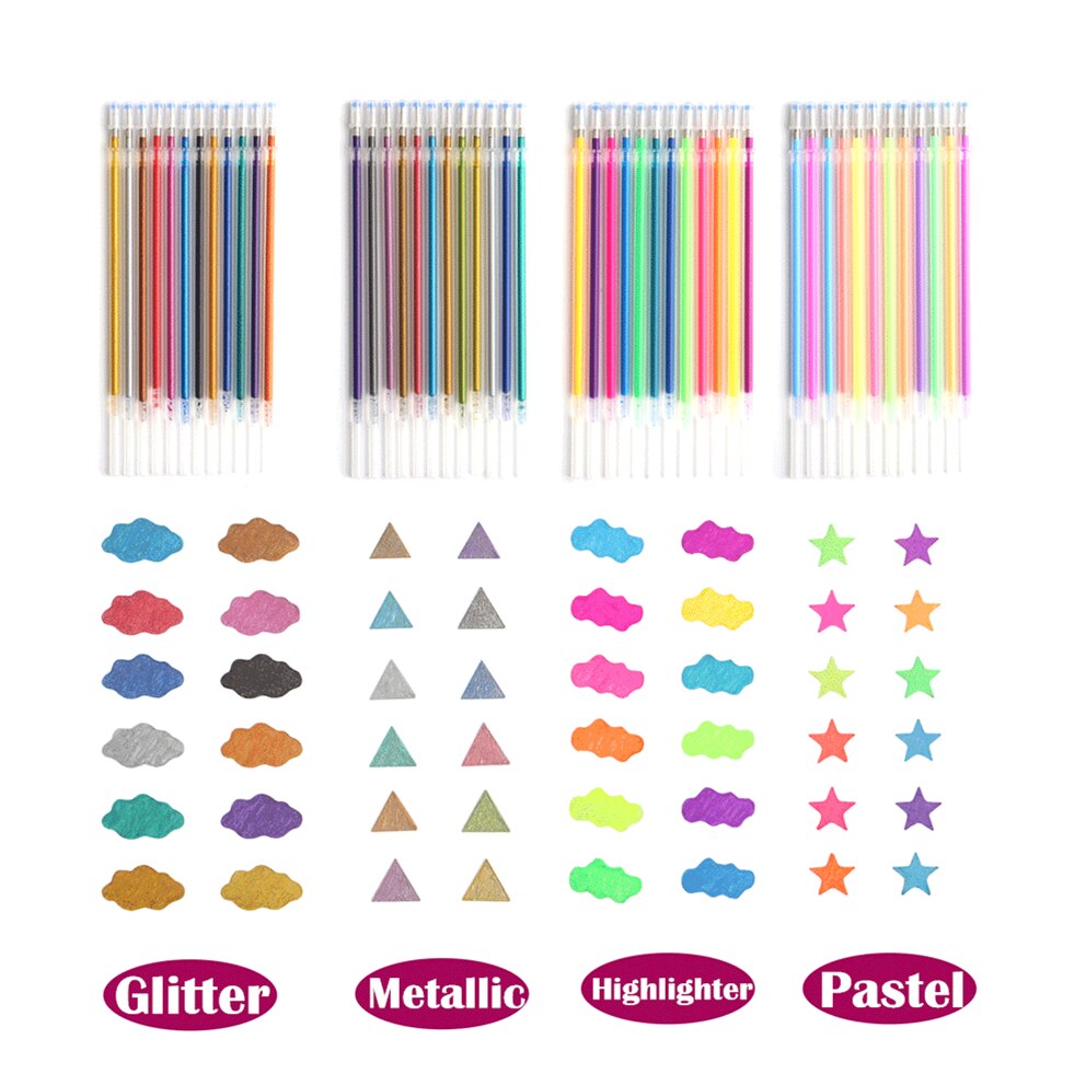 12/24/36/48 Kleuren Flash Gel Pen Hoogtepunt Leuke... – Grandado