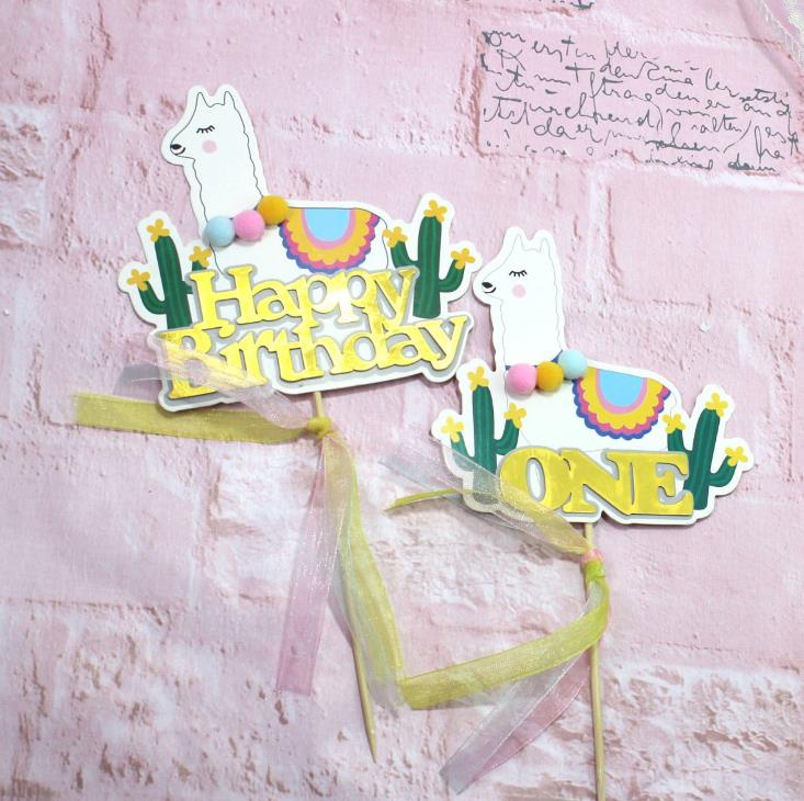 5 stks/set Cartoon Dier Alpaca Lama Cactus Gelukki... – Vicedeal