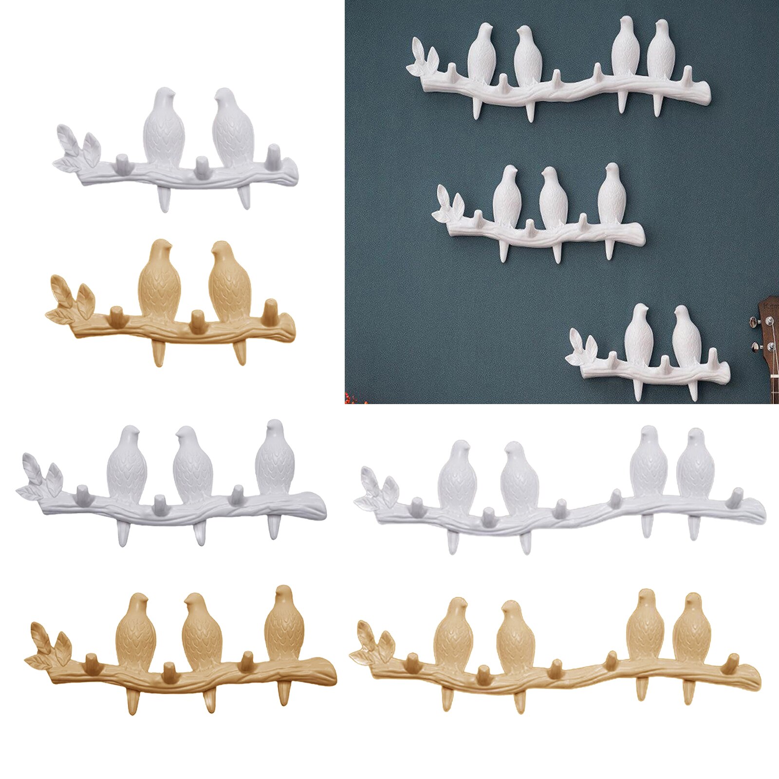 Birds Wall-mounted Art Hanger Cap Holder Storage H... – Vicedeal