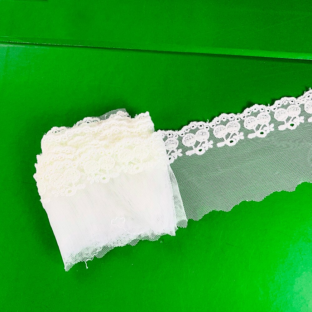 3 Meters Cotton Mesh Lace Edge Trim Ribbon White E... – Vicedeal