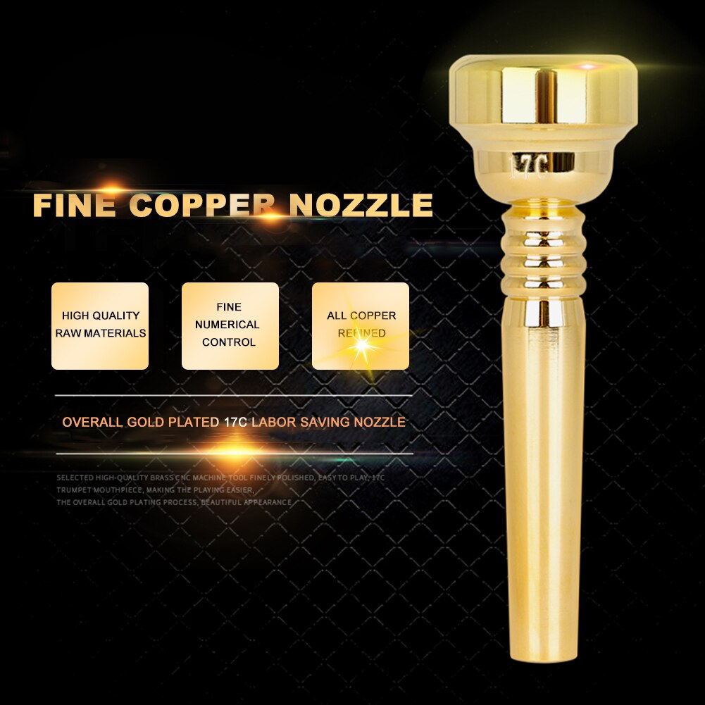 Professionele 17C Trompet Mondstuk Messing Muzieki... – Vicedeal