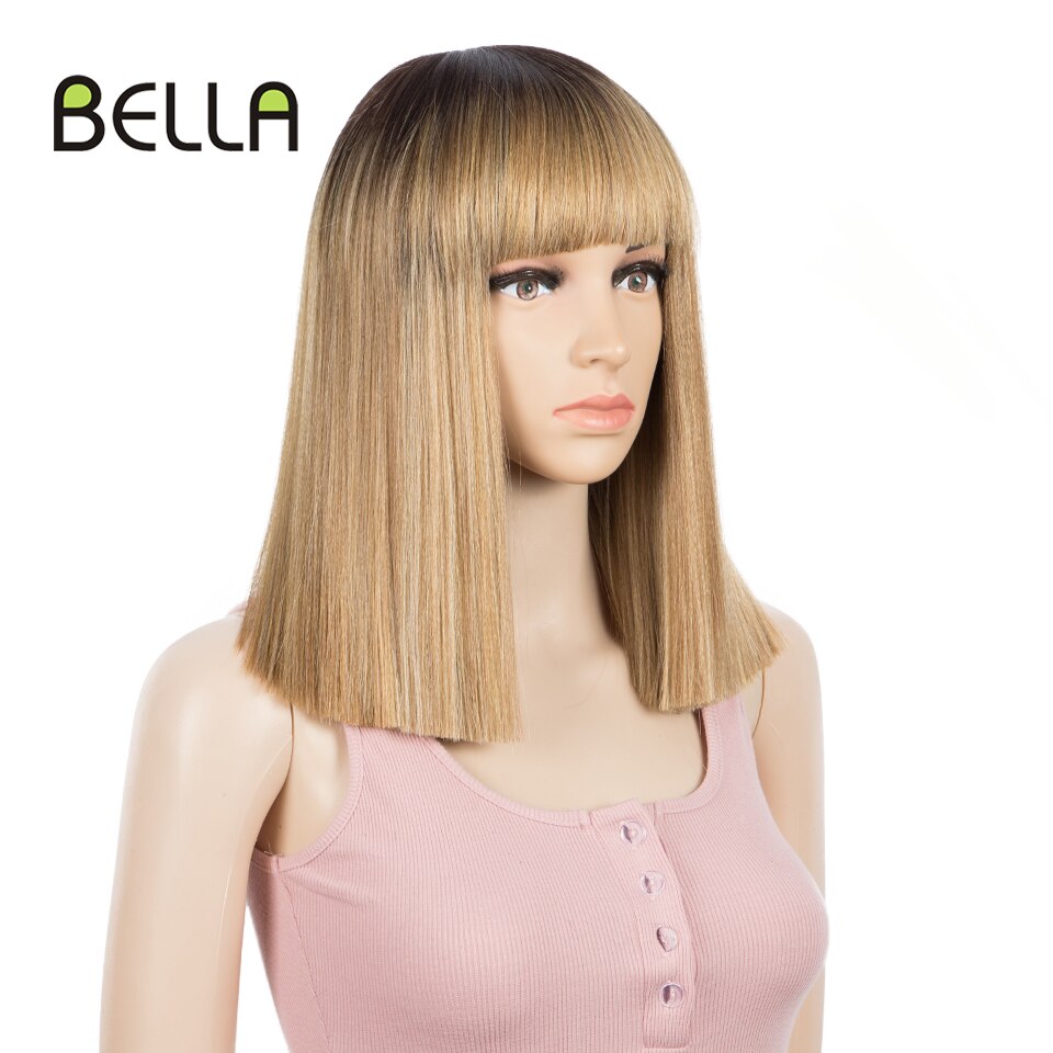 Bella Bob Wig Synthetic Short Wig 14 inch Wig With... – Grandado
