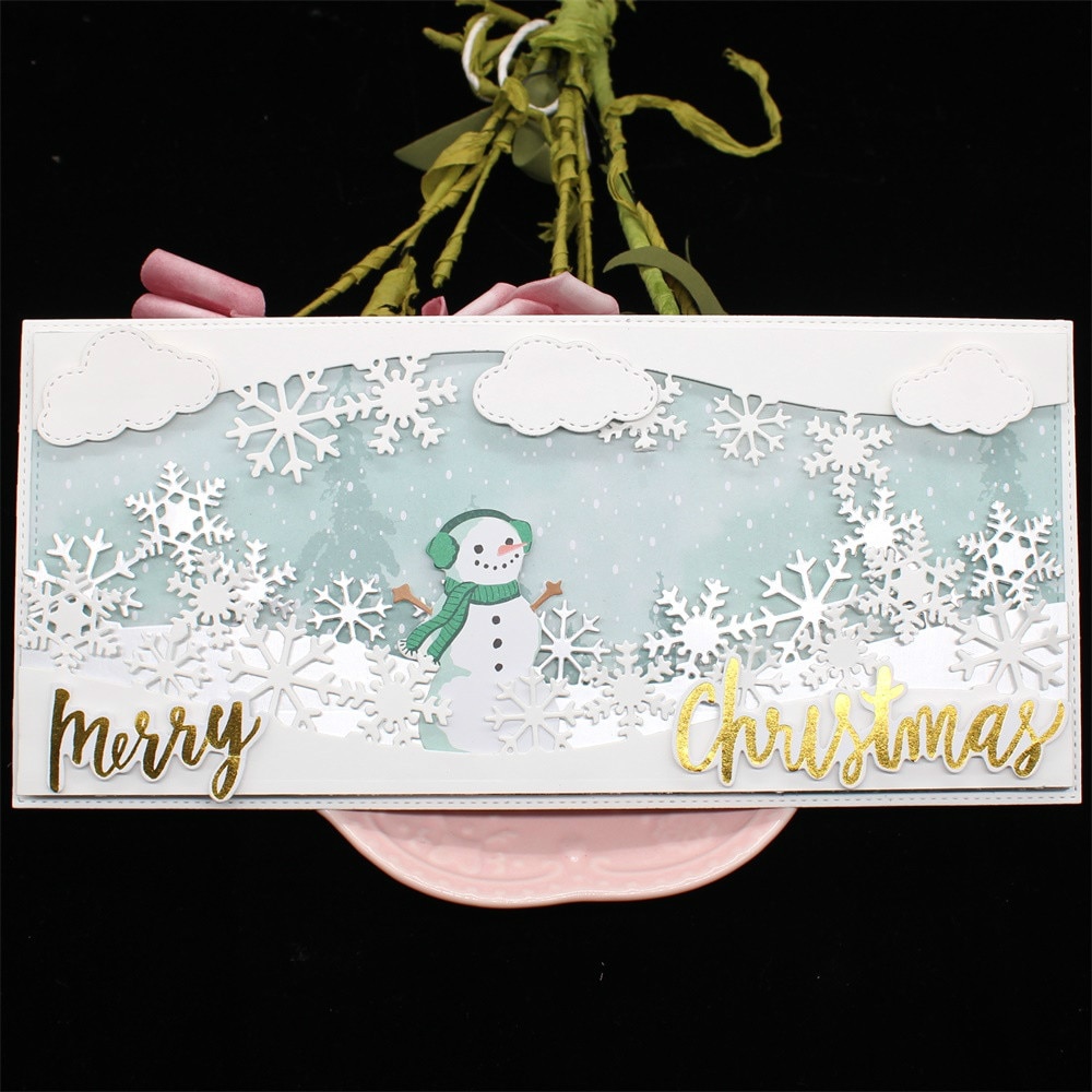 KSCRAFT Slimline Snowflake Borders Metal Cutting D... – Grandado