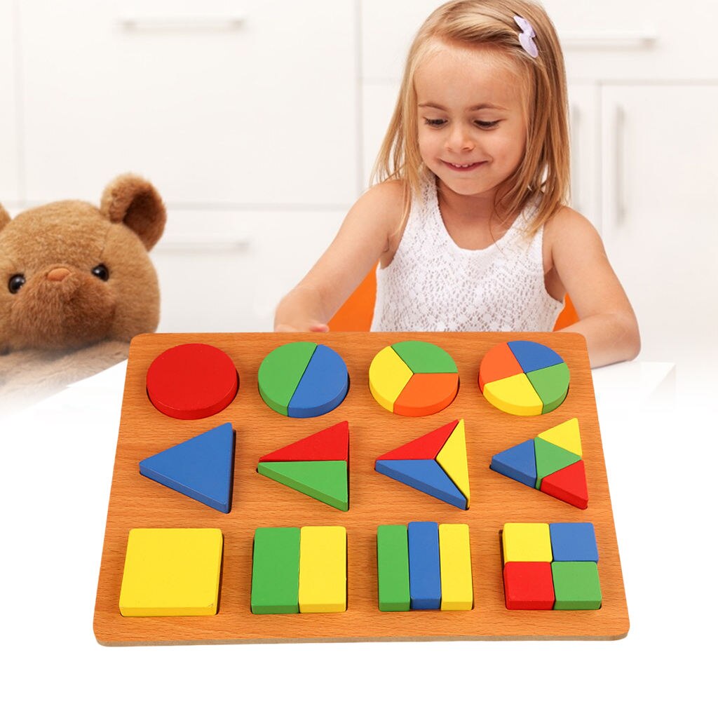 Wooden Shape Matching Block Puzzle Board Stacking ... – Grandado