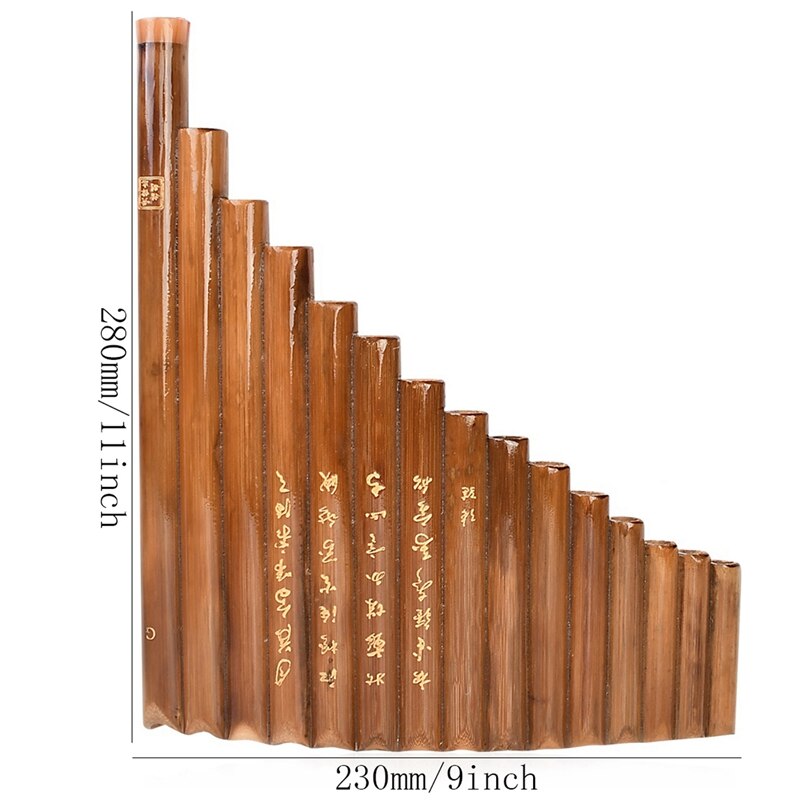 Pan Flute 15 Pipes Tunable Natural Bamboo From Tra... – Vicedeal