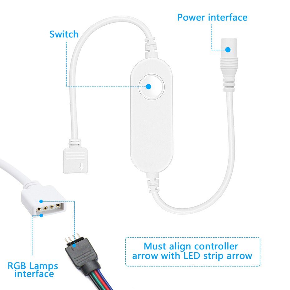 Tuya wifi smart led strip lyskontoller 4 pin rgb ... – Vicedeal