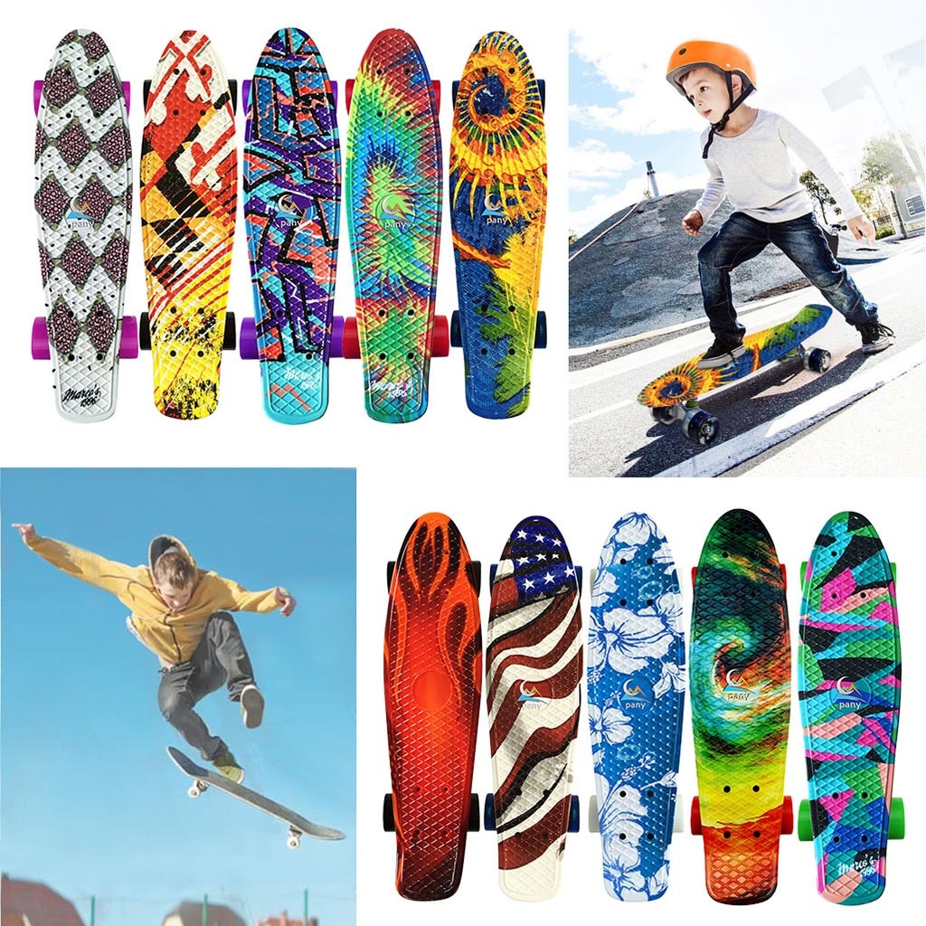 22inch Plastic Mini Cruiser Skateboard Long Board ... – Vicedeal