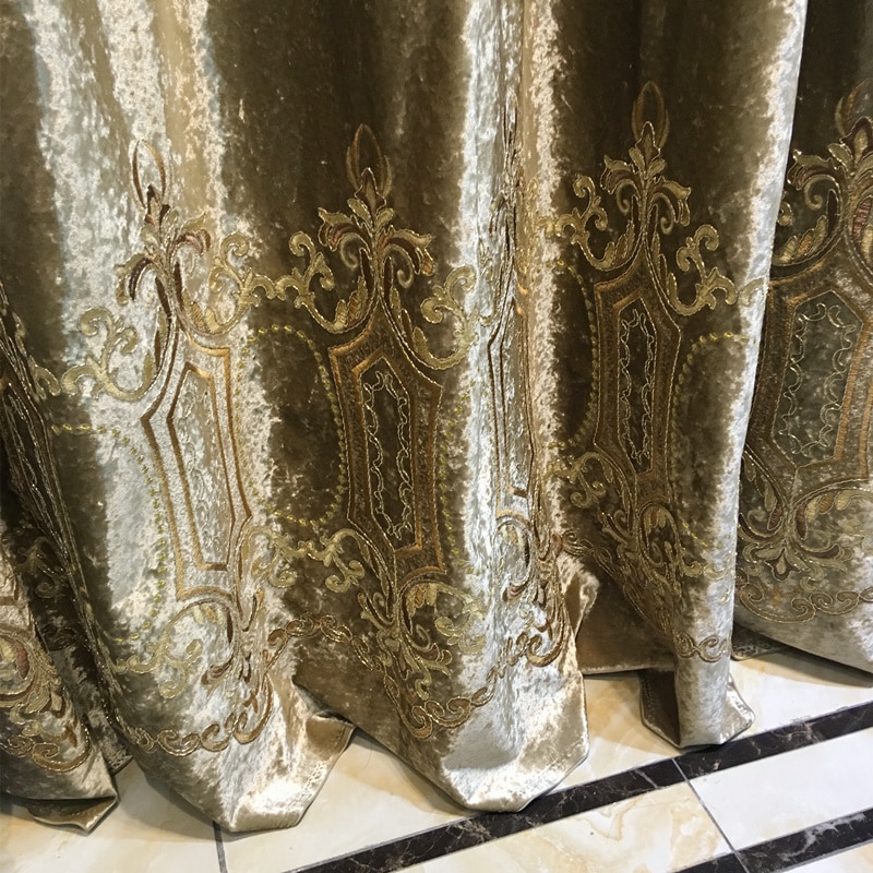 Luxurious Euro Style Embroidery Ice Velvet Damask ... – Grandado