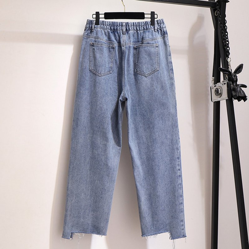 Plus Size 6XL 150kg Women Jeans Loose Casual Pants... – Grandado