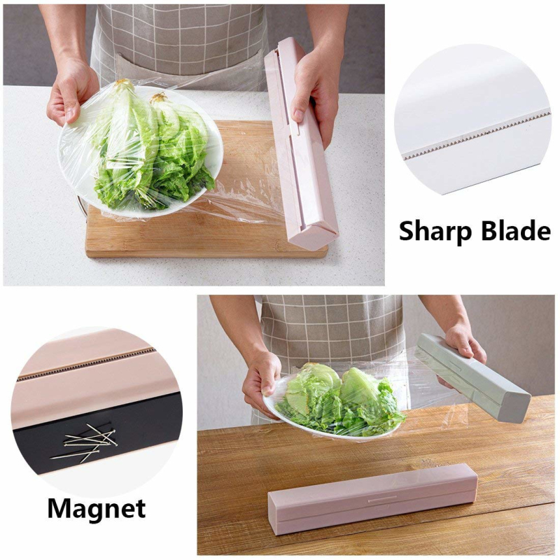 Cling Film Cutter ABS Plastic Wrap Dispenser With ... – Grandado