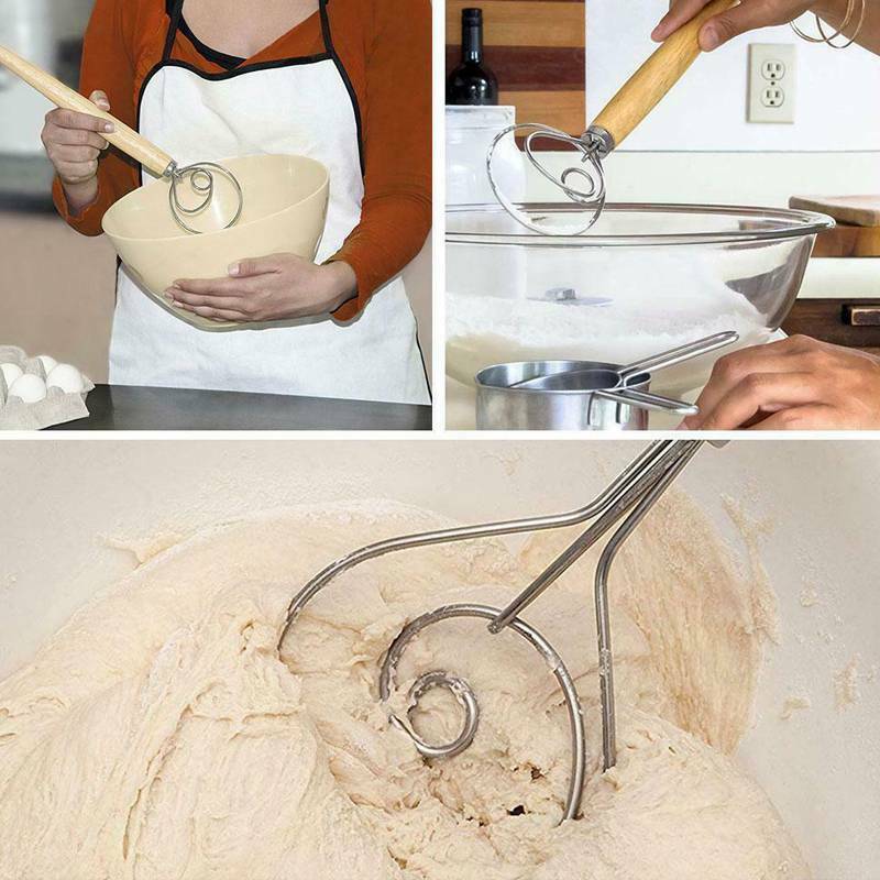 13" The Original Danish Dough Whisk LARGE Stainles... – Grandado
