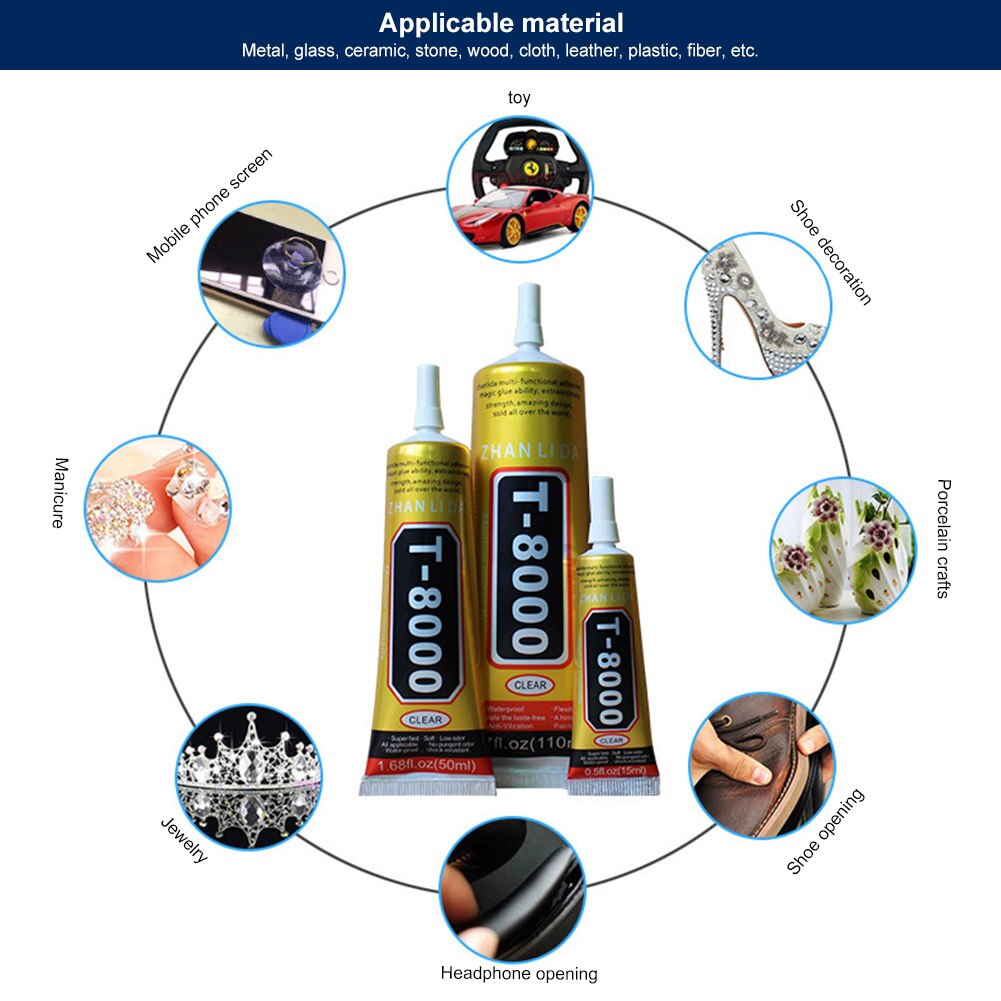 1 stk 15ml t8000 reparation flydende lim multifunk... – Vicedeal