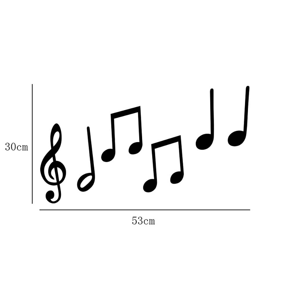 Mirror Stickers Music Notes Mirror Wallpaper DIY W... – Grandado