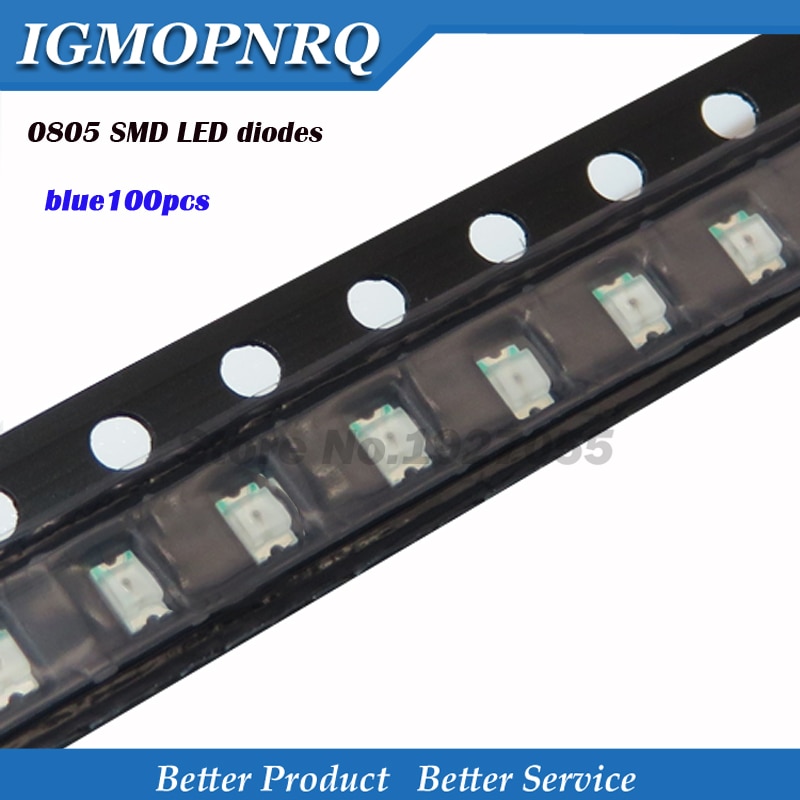 100 stuks superieure leds 0805 SMD led licht blauw... – Vicedeal