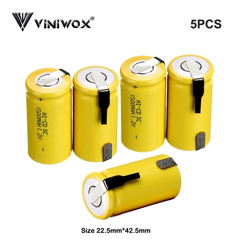 Subc Ni-CD 1.2V 1500mAh SC Oplaadbare batterijen P... – Vicedeal