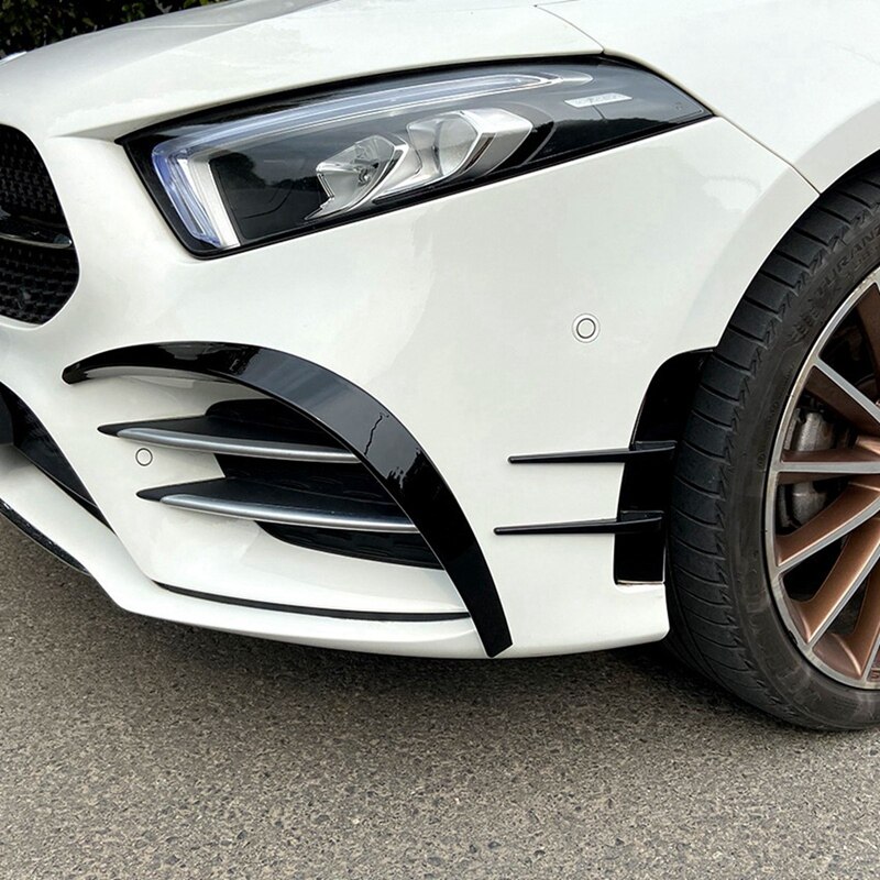-Front Bumper Spoiler Spoilers for Mercedes Benz A Class W177 & Center ...