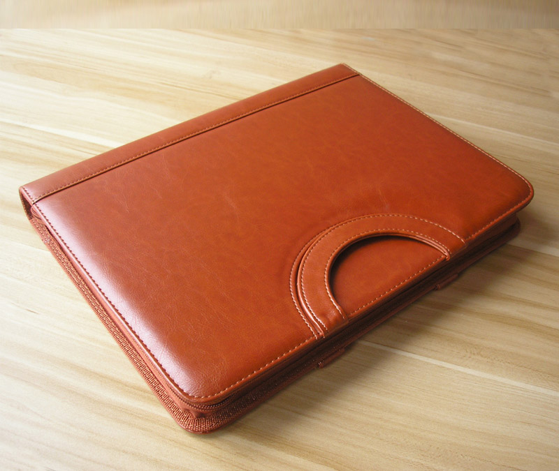 high zipper business A4 leather file folder manage... – Grandado