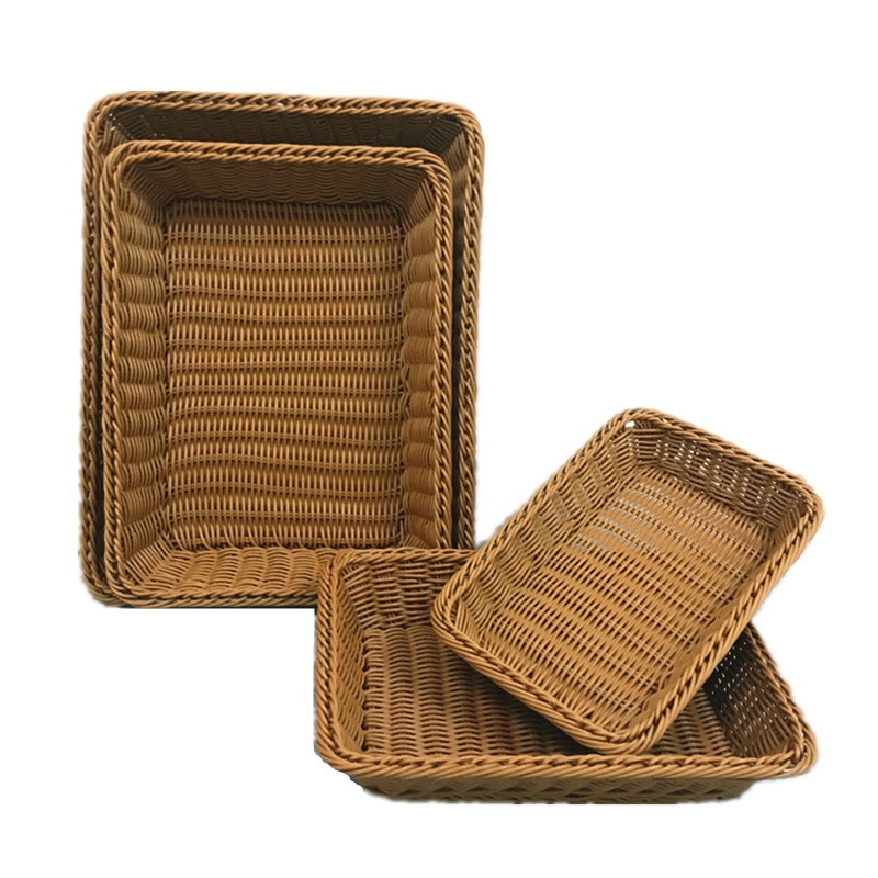 S/M/L Wicker Baskets Rattan Bread Storage Basket T... – Grandado
