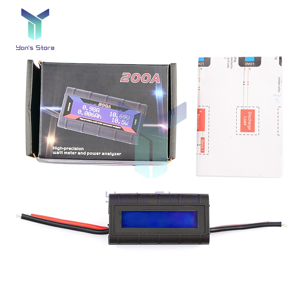 200A 60V LCD Digital Voltmeter Ammeter Wattmeter R... – Vicedeal