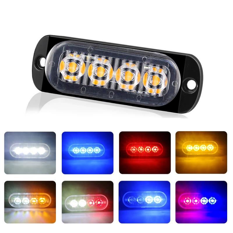 Car LED Flash Lamp 4 High Intensity LED Optical Le... – Vicedeal
