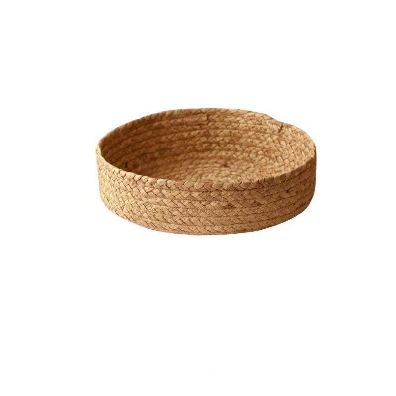 28/30cm Hand-Woven Round Rattan Storage Basket Fru... – Grandado