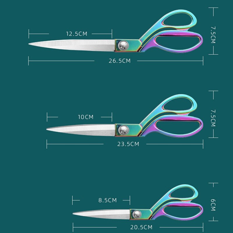 Tijeras doradas multicolores para costura de cuero... – Grandado