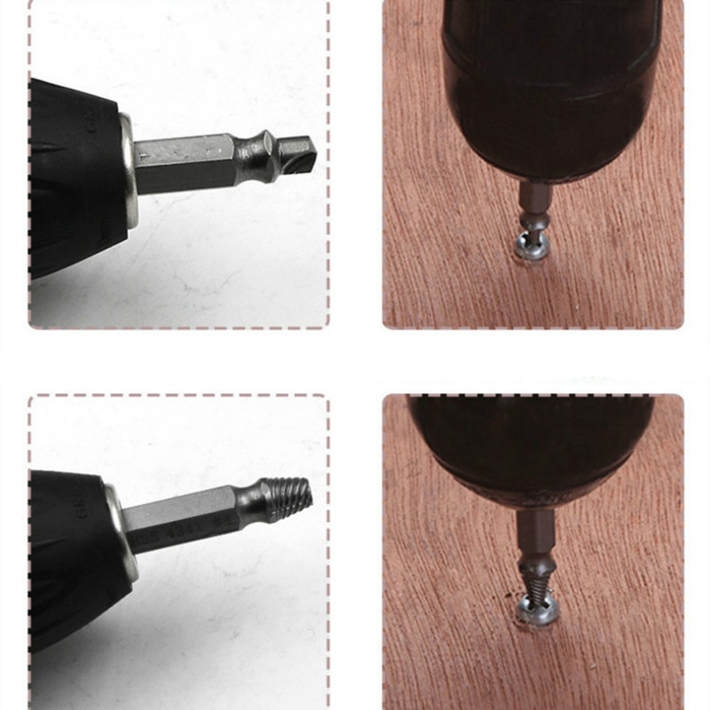 4Pcs 1Set Damaged Screw Extractor Drill Bits Guide... – Vicedeal
