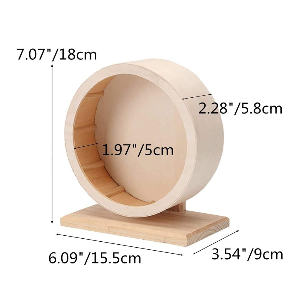 Hamster Roller Round Wheel Natural Wood Silent Run... – Vicedeal