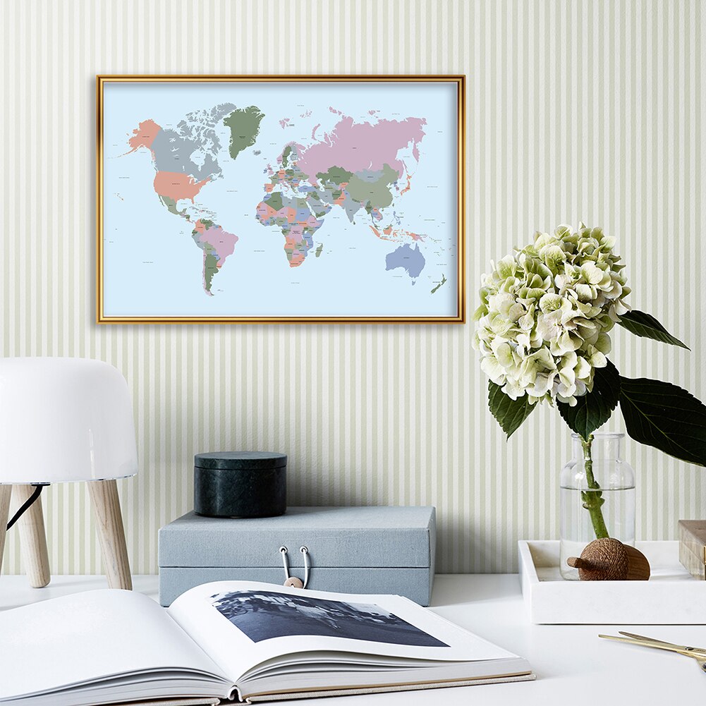 59*42cm The Wall World Map Vintage Poster Eco-frie... – Vicedeal