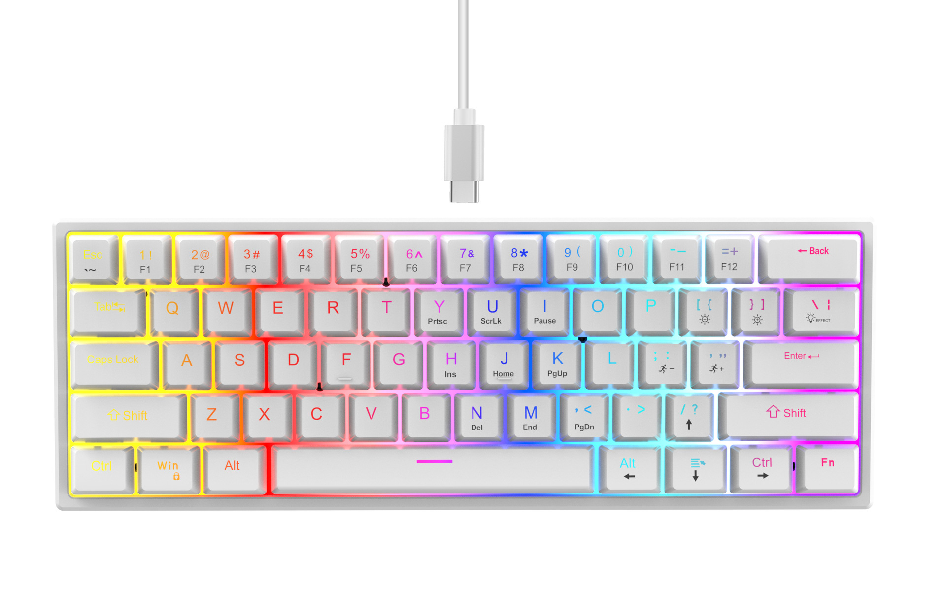 K61 Mechanical Keyboard Mini Wired Keyboard RGB Ba... – Vicedeal
