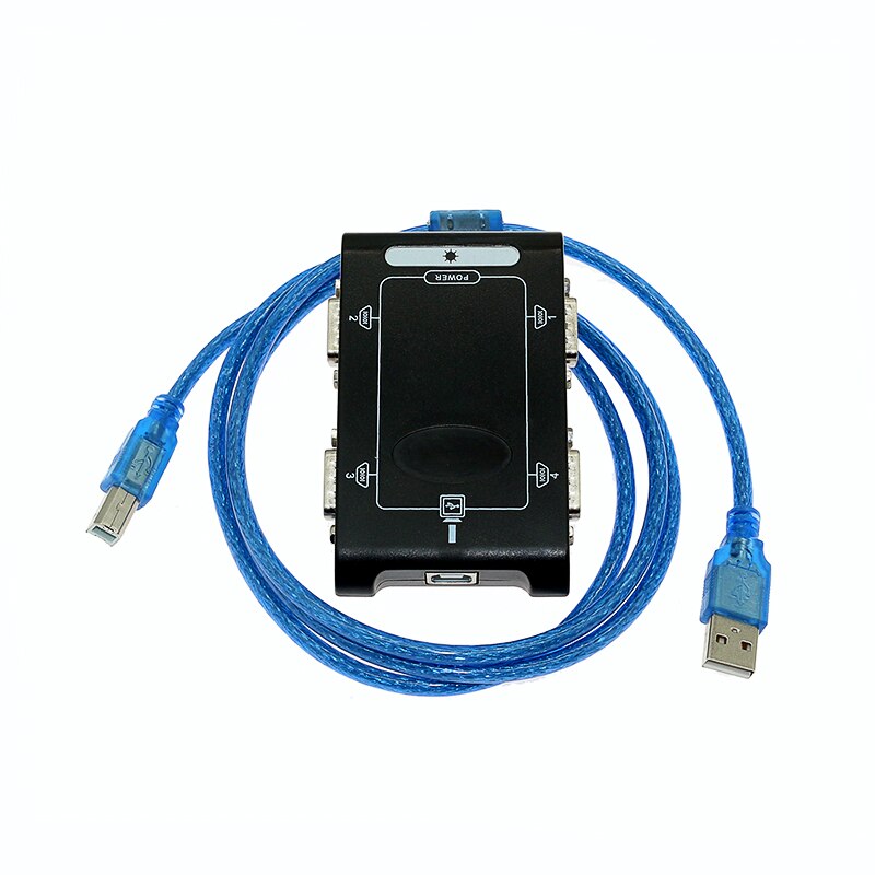 USB 2.0 to 4 ports RS232 Serial DB9 COM Converter ... – Grandado