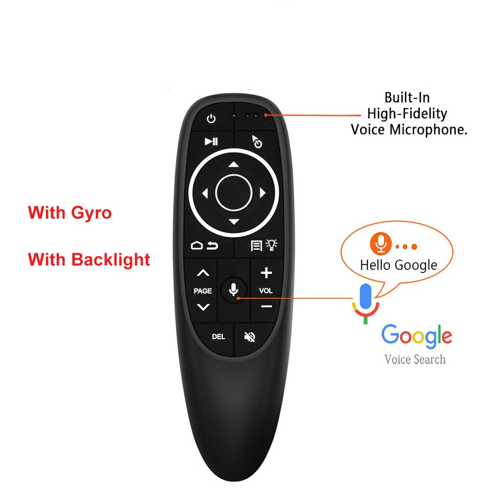 Backlit Air Mouse Voice Control G10 Pro 2.4G USB R... – Grandado