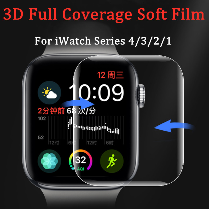 Screen Protector Full Coverage Film for iWatch 4 4... – Grandado