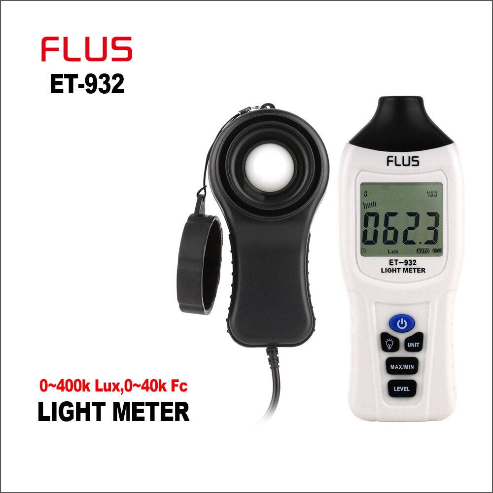 FLUS Digital Light Luxmeter Meter Temperature 0-40... – Vicedeal
