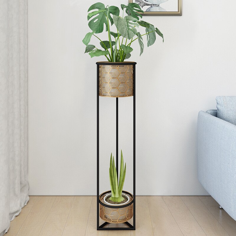 European wrought iron flower shelf pot rack living... – Vicedeal