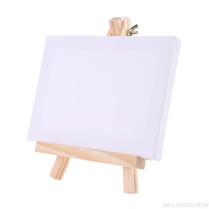 Mini Canvas And Natural Wood Easel Set For Art Pai... – Grandado