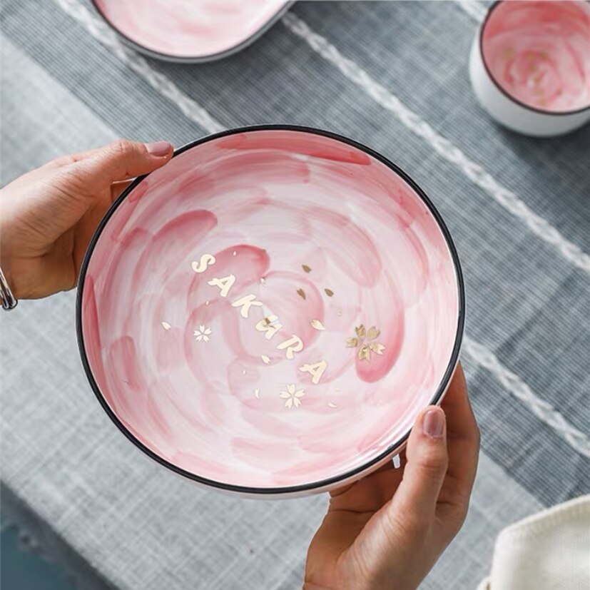 Nordic Style Tableware 8 Inches Hand Painting Cera... – Grandado