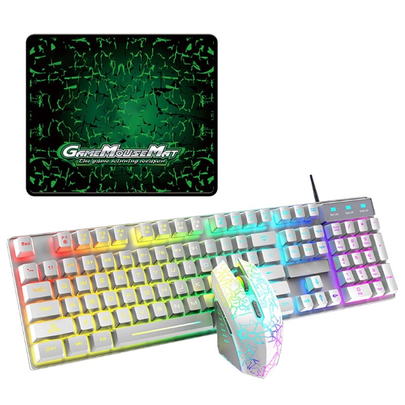 T6RGB Luminous Wired Gaming Keyboard and Mouse Set... – Vicedeal