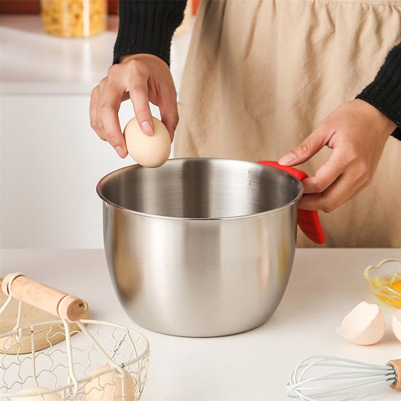 1Pc Rvs Ei Kloppen Kom Mengkom Slakom Met Handvat – Vicedeal