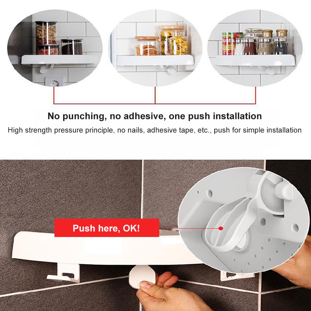 Plastic Corner Storage Holder Shelves Bathroom Kit... – Grandado