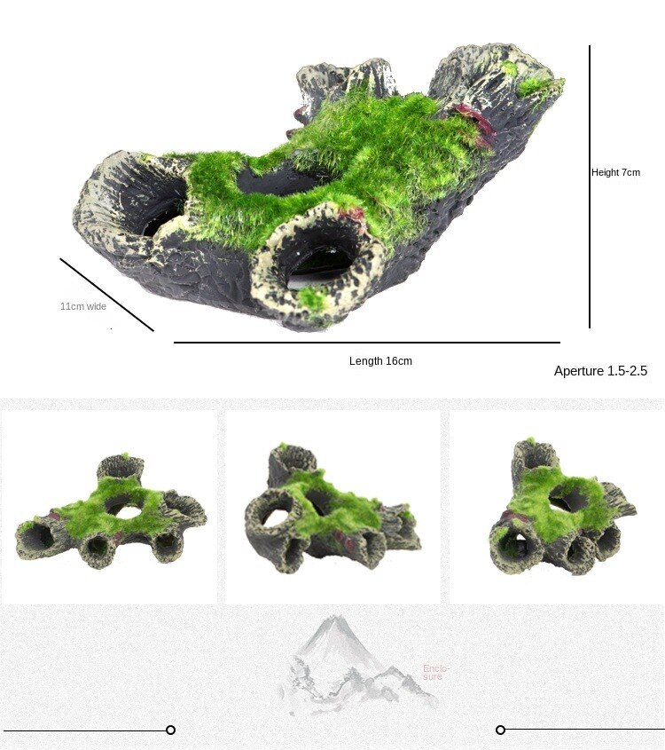 Fish tank aquascape decoration imitation moss tree... – Vicedeal