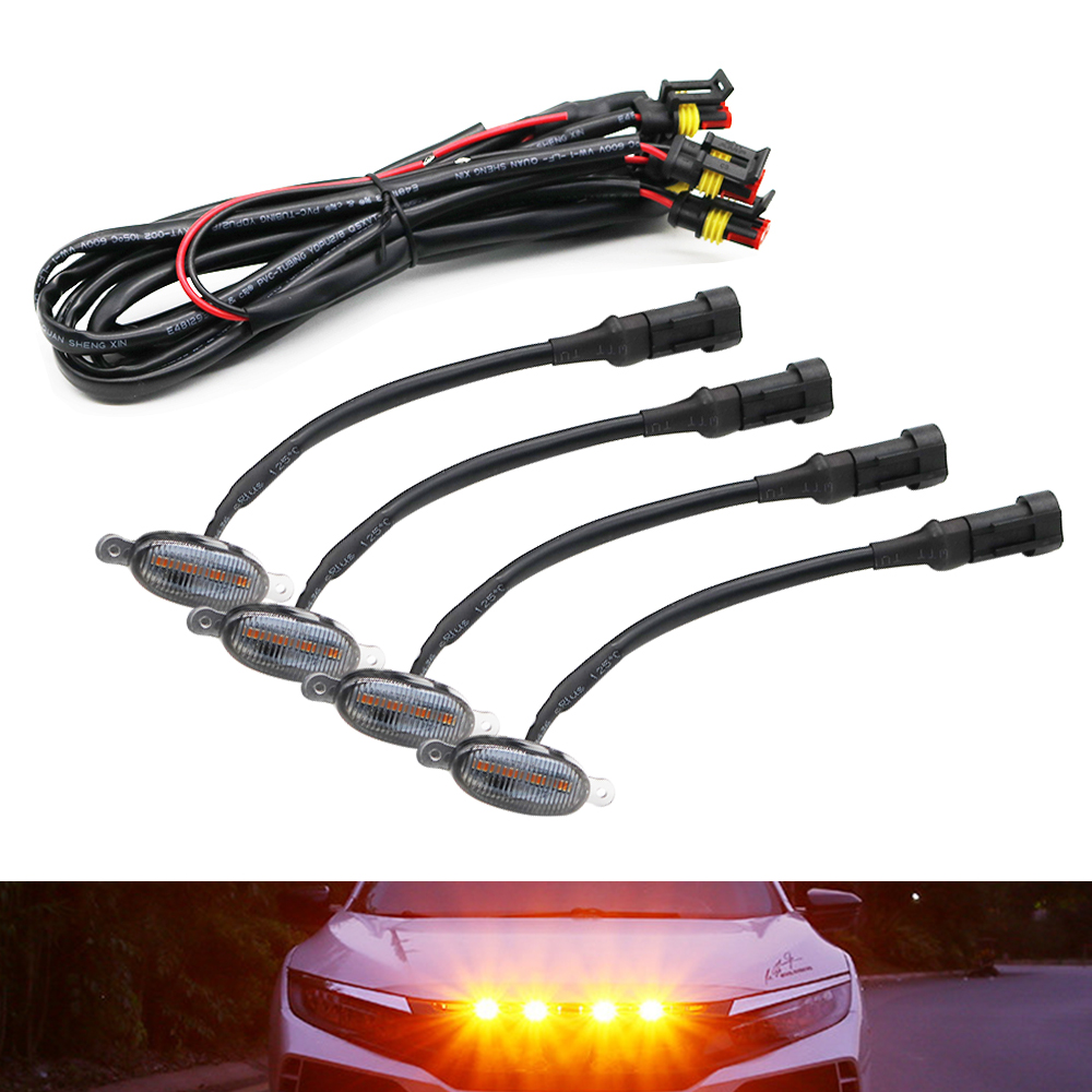 1Set Led Drl Auto Grille Verlichting Universele Da... – Vicedeal