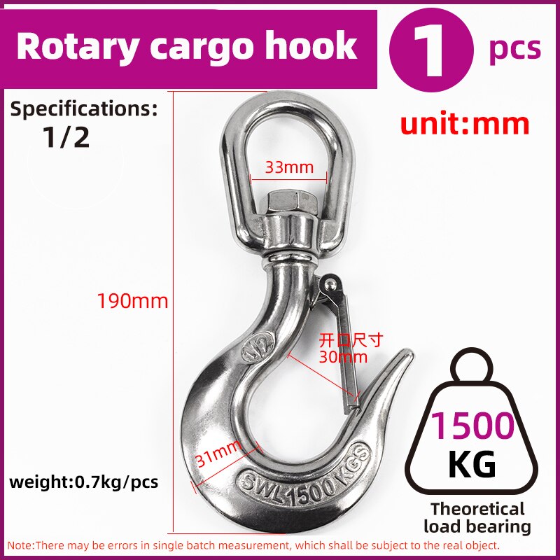 304 Rvs Swivel Snap Hook Cargo Haak Grab Haak Rote... – Vicedeal