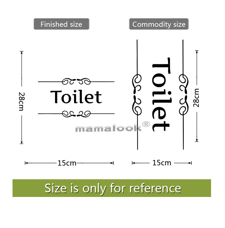 Vintage wall sticker bathroom Decor Toilet Door Vi... – Grandado