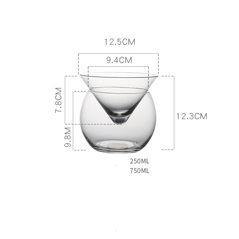 Originality Iced Cocktail Martini Glass Set Cone S... – Grandado