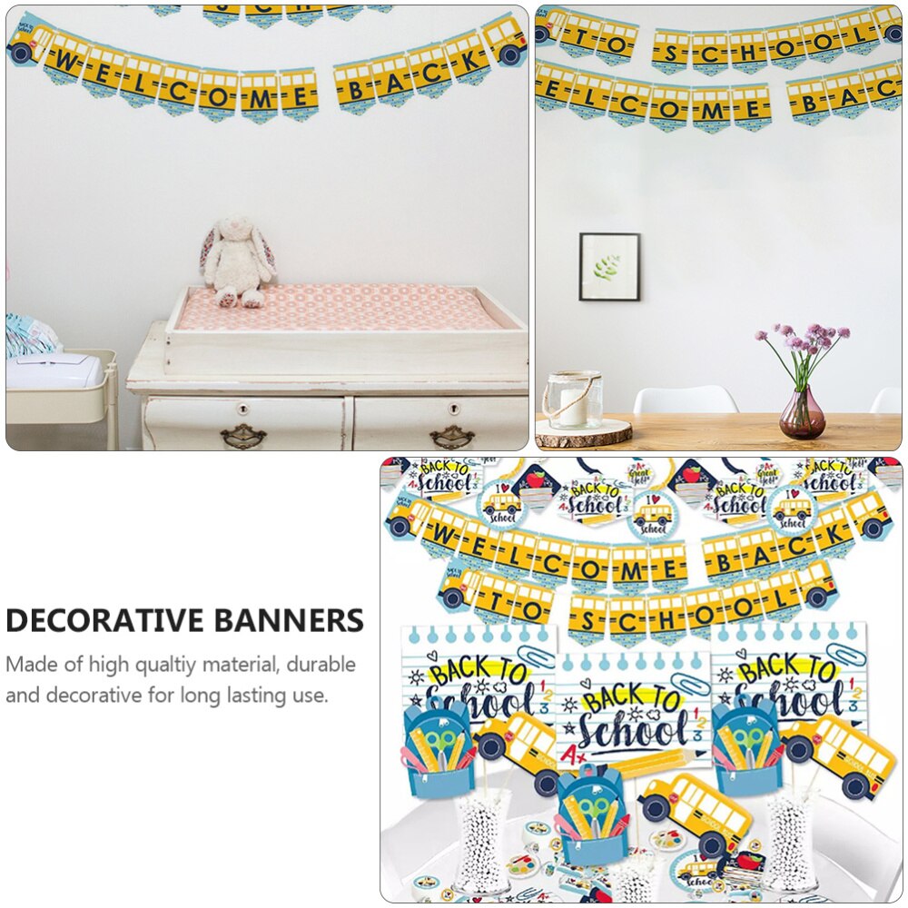 1 Set Welcome Back To School Flags School Season B... – Grandado